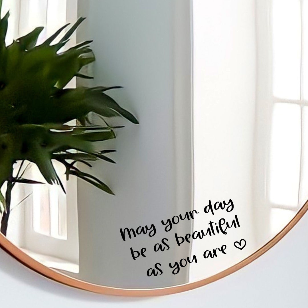 Mirror Morning Decal Affirmation for the Day Mirror Sticker for Her Hey ...