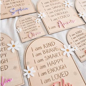 Kids Room Positivity Sign Positive Affirmation Wooden Sign Daily ...