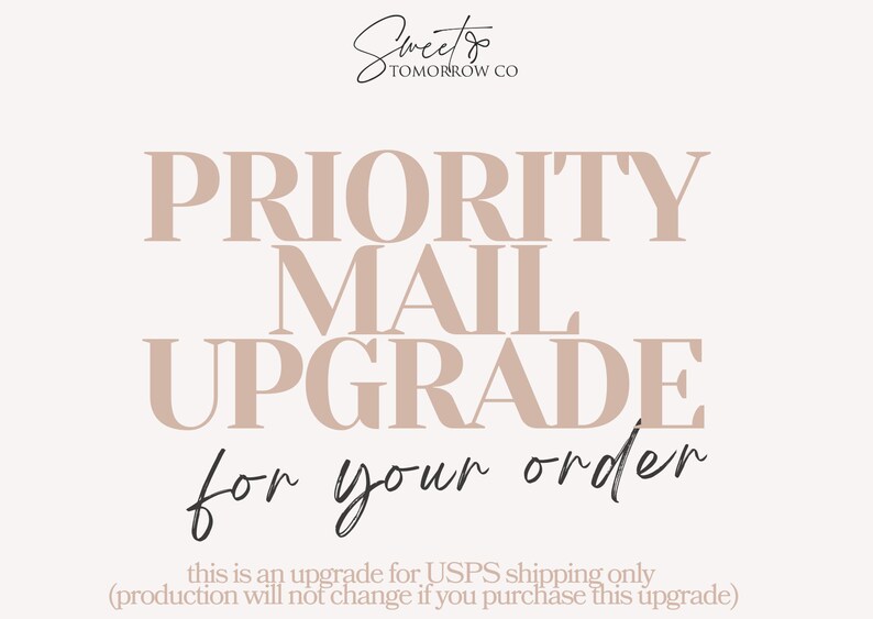 USPS Priority Mail Upgrade Add-on Listing - per 1 Product OR 1 Gift Box ...
