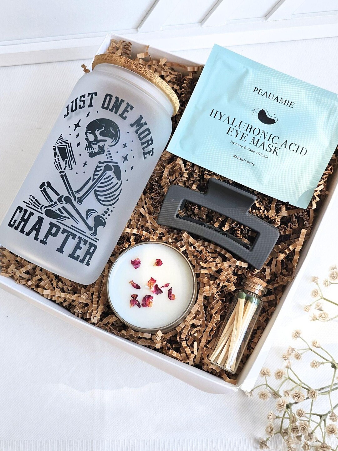 Gift for Book Lover Gift Box Candle Gift Set for Reader Gift Basket ...