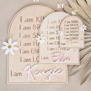 Kids Room Positivity Sign Positive Affirmation Wooden Sign Daily ...