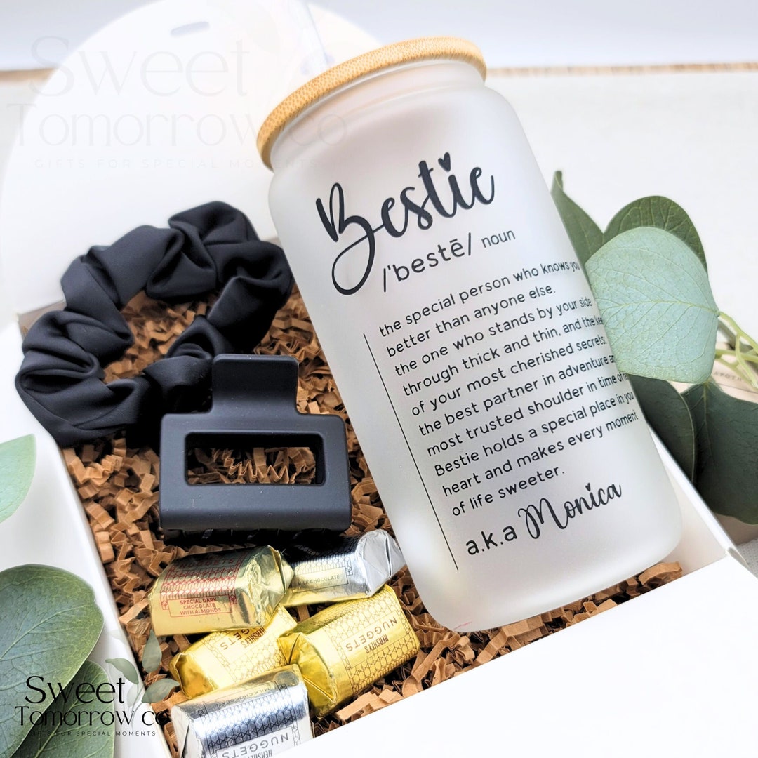 Best Friend Gift Box Birthday Gift Personalized Glass Cup With Name ...