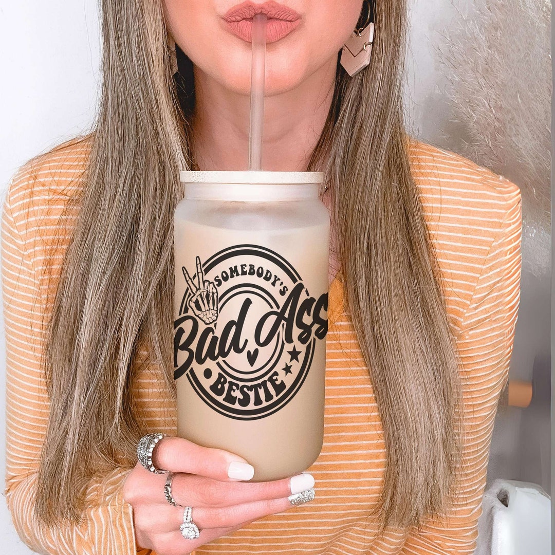 Best Friend Birthday Gift Ide for Bestie Funny Glass Tumbler Iced ...