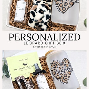 Personalized Leopard Lover Gift Box Birthday Pamper Gift Box ...