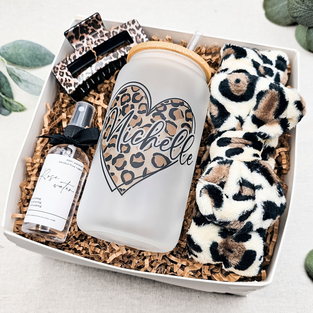 Personalized Leopard Lover Gift Box Birthday Pamper Gift Box ...
