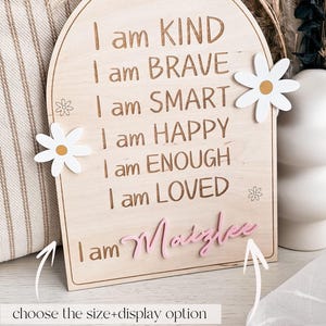 Kids Room Positivity Sign Positive Affirmation Wooden Sign Daily ...