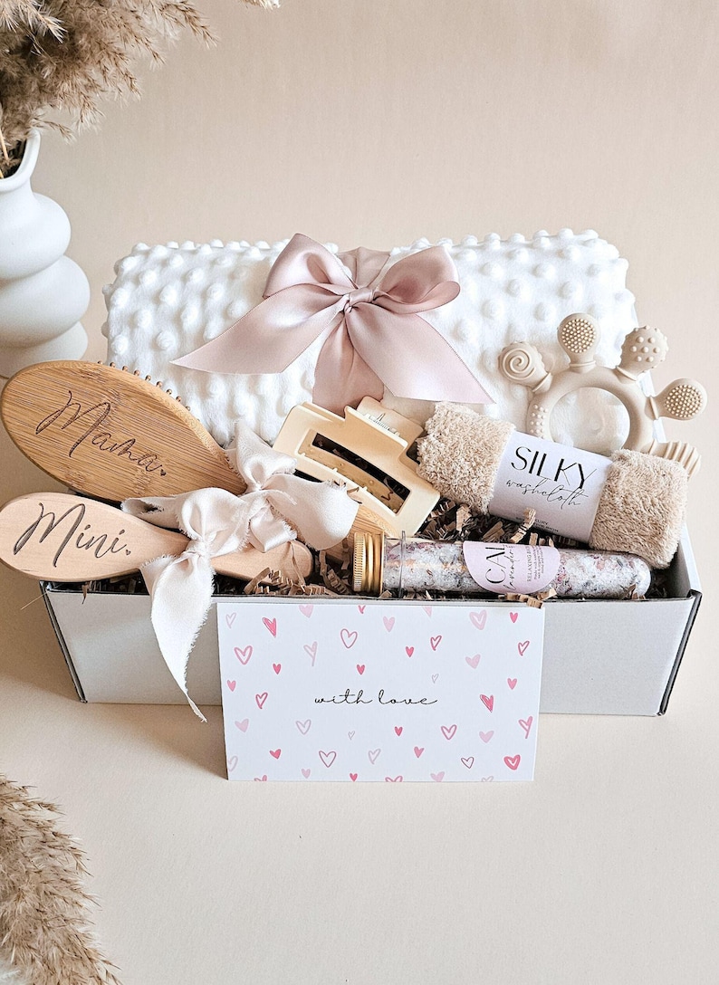Baby Shower Gift Basket for Mom & Baby Gift Box Baby Arrival Congrats ...