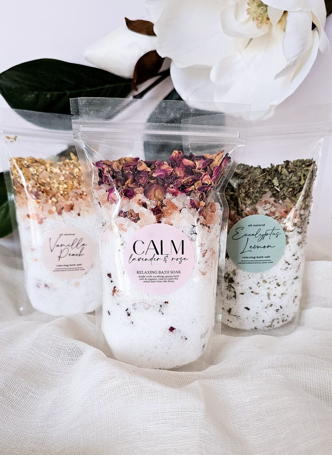 Stress Relief Home Spa Bath Soak Salt Relaxing Self Care Gift Bath Salt ...