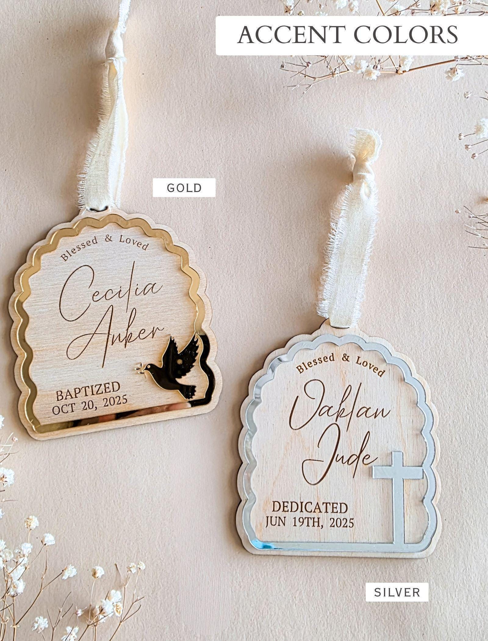 Custom Baptism Ornament for Baby Christening Keepsake Gift to Godson ...