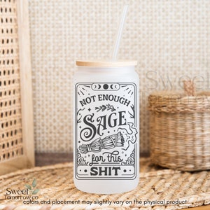 Funny Spiritual Glass Cup Sage Chakra Gift Sarcastic Gift Celestial ...