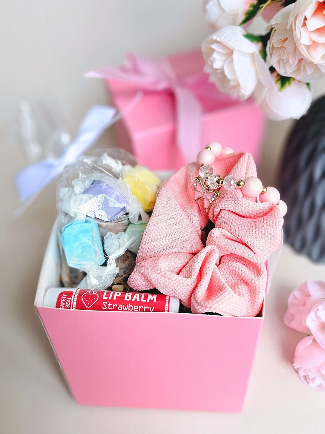 Slumber Party Favor Bag Birthday Girl Gift Box Pink Present for Girl ...