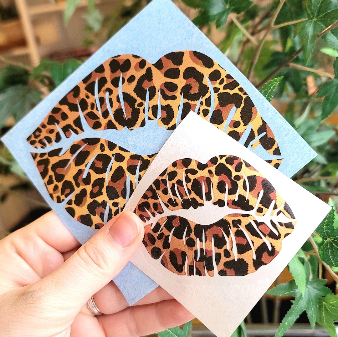 Leopard Lips Decal Lips Car Decal Sexy Lip Decal Animal Print Lipstick ...