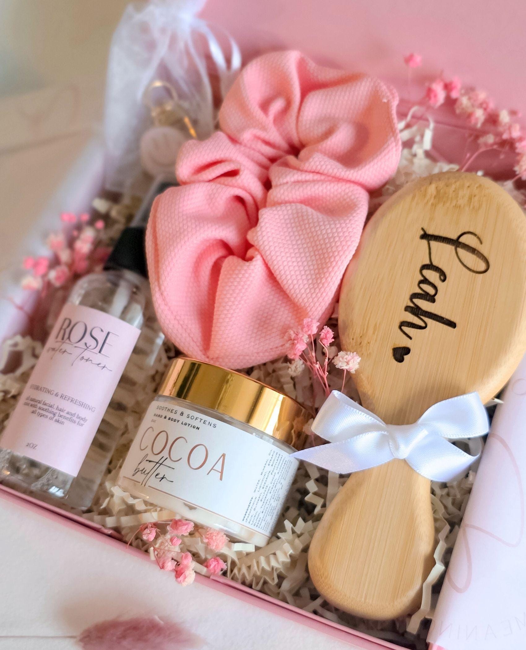 Personalized Tween Self-care Gift Set Custom Engraved Name Bamboo ...
