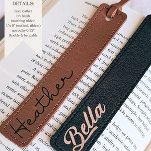 Book Lover Bookmark With Name Custom Book Mark for Her Reader Gift ...