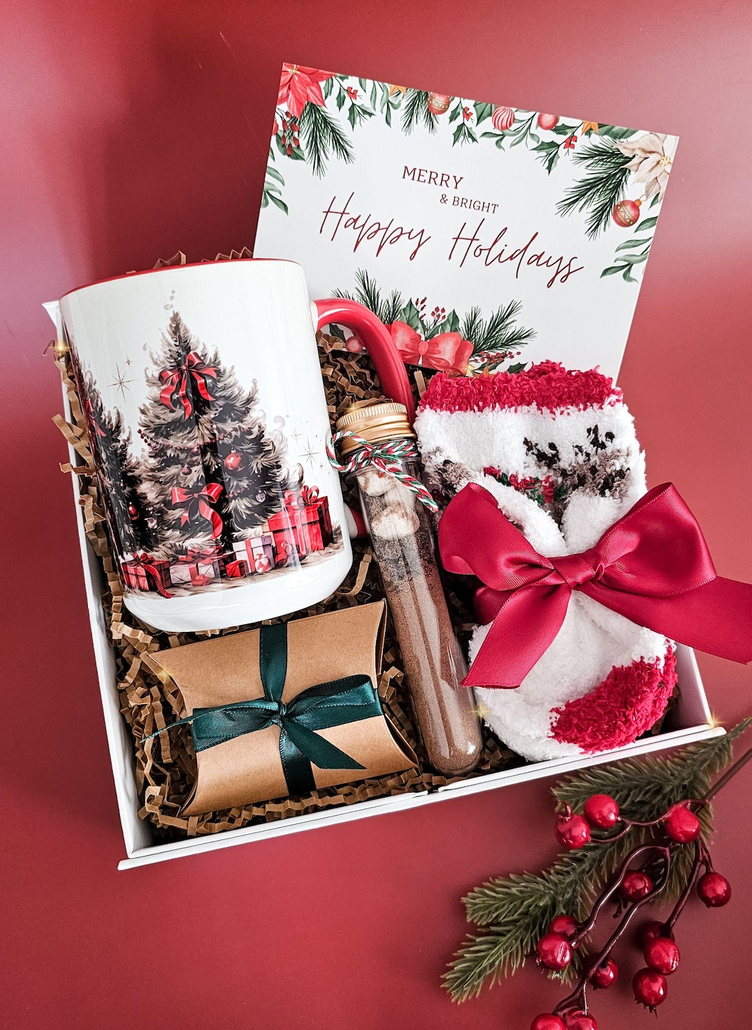 Christmas Gift Basket Holiday Gift Set Secret Santa Gift Coworker ...