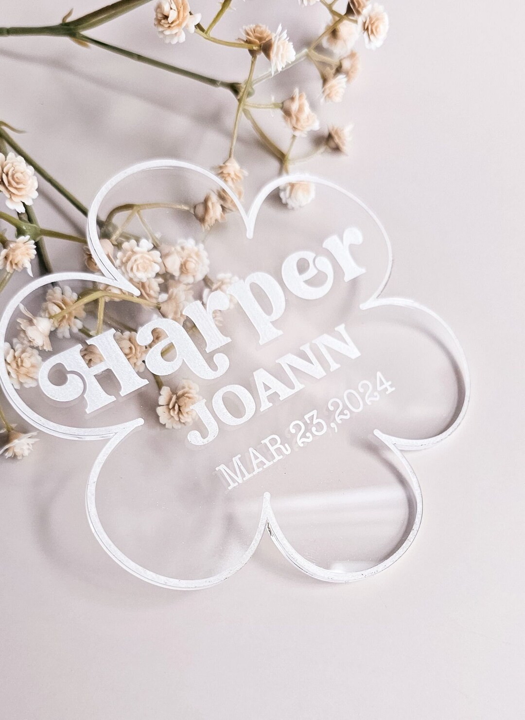 New Baby Name Sign Hospital Baby Announcement Sign for Baby Girl Name ...