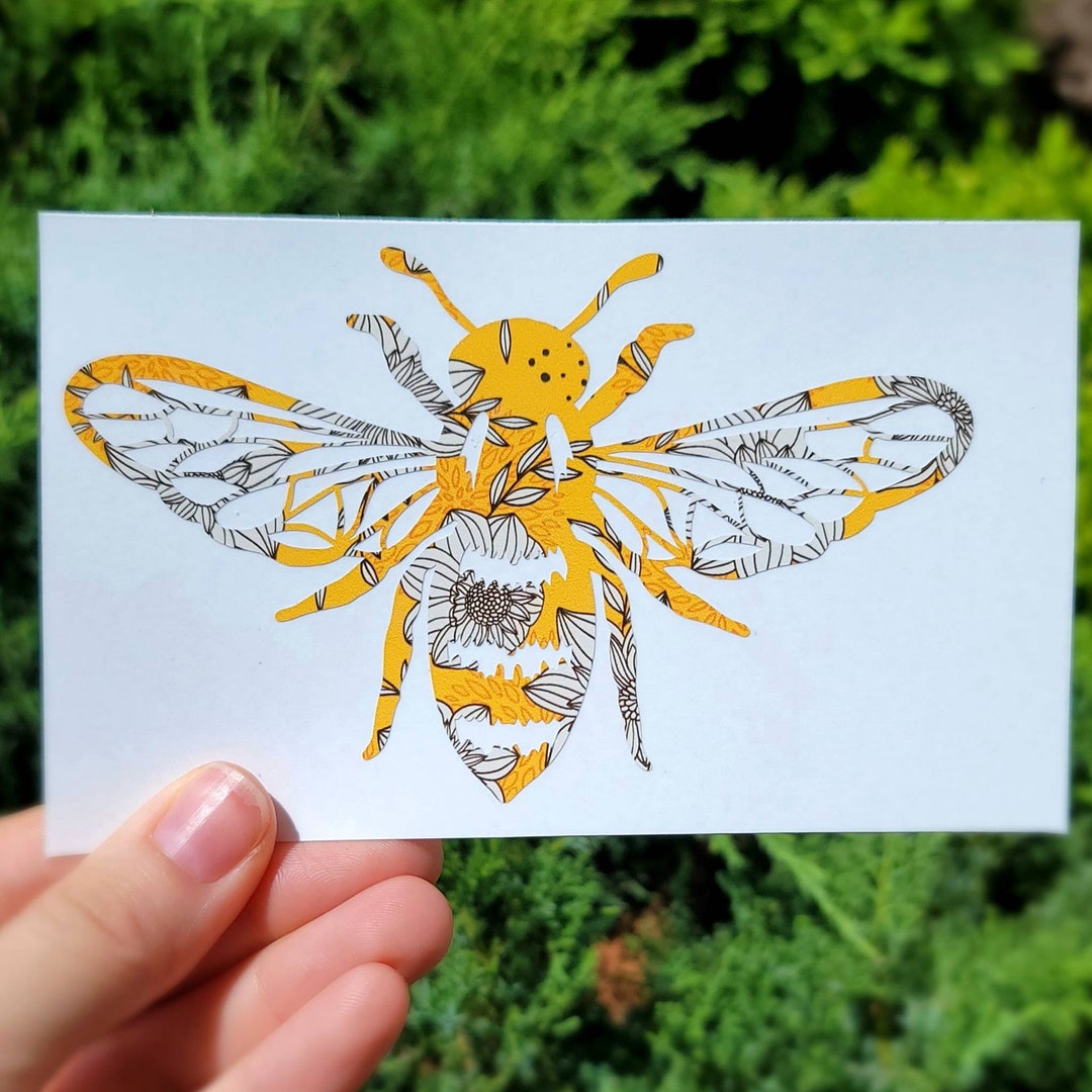 Bee Car Decal Wild Bee Decal Bee Sticker Save the Bees Car Decal Bee ...