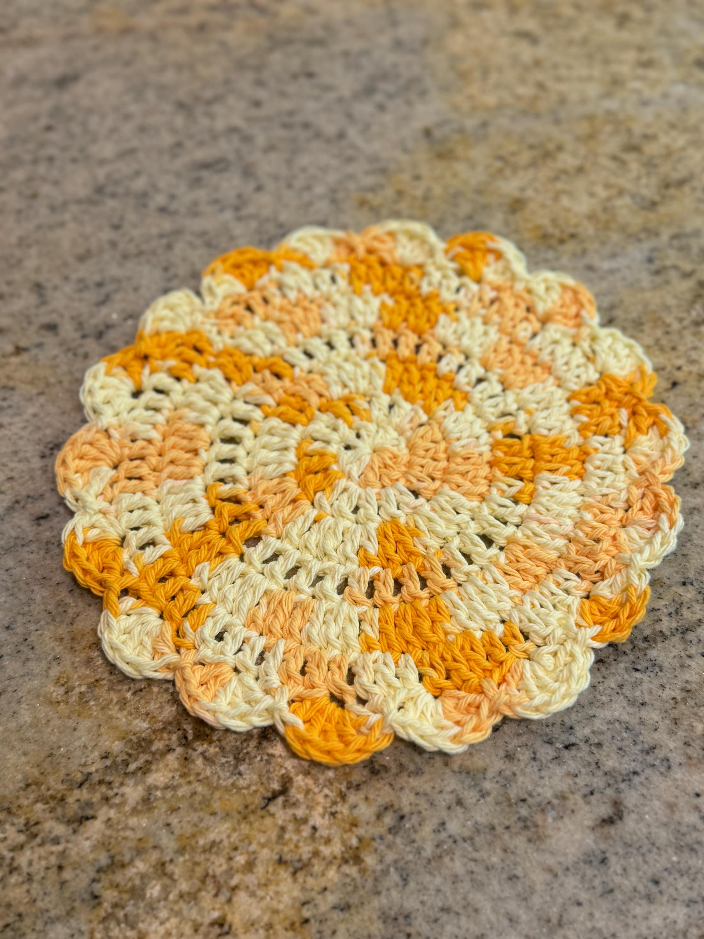 Hot Pad. Pot Holder. Doile. Crochet Hot Pad. Crochet Doile. Home Decor ...