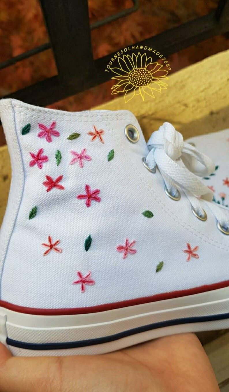 Embroidered Converse/ Converse Custom / Wedding Converse / - Etsy