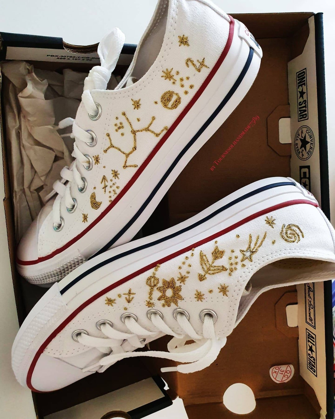 Embroidered Converse/custom Converse/converse Embroidery/converse ...