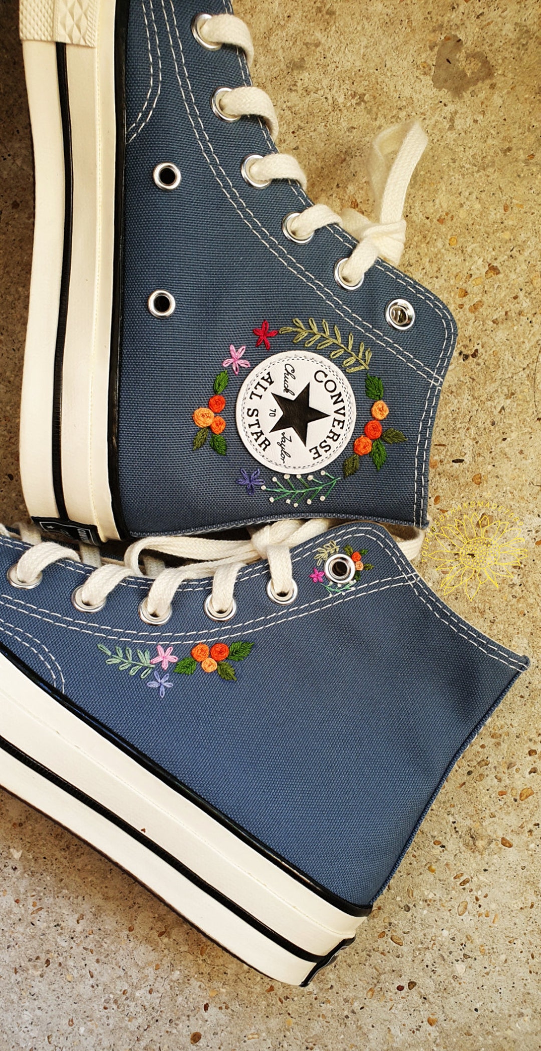 Embroidered Converse/ Wedding Converse / Custom Converse / Personalized ...