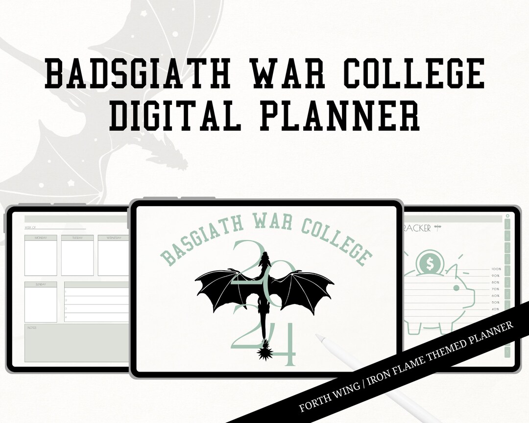 Bagsiath War College Themed Digital Planner 2024 Hyperlinked Tabs 20 ...