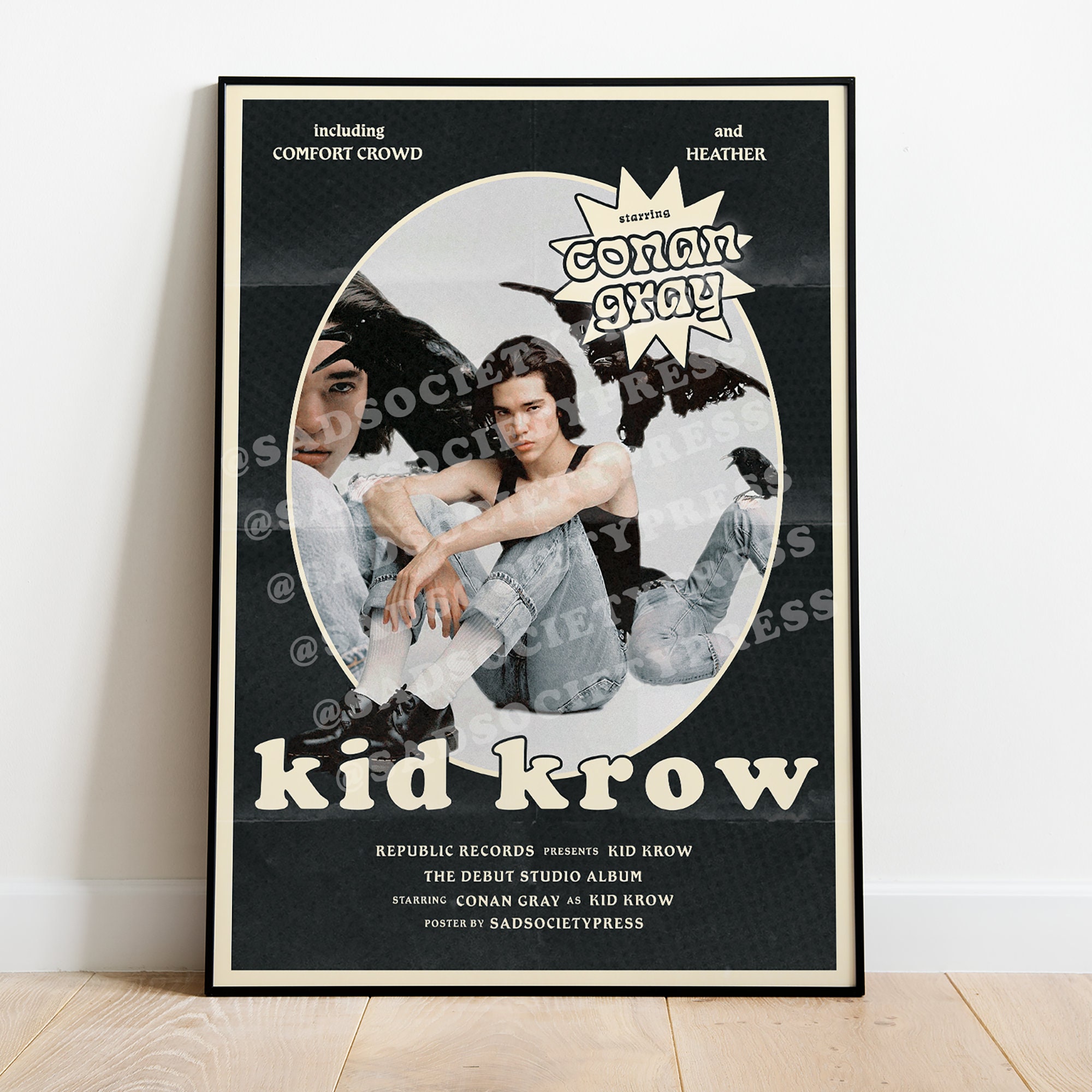 Conan Gray Kid Krow, Retro Movie Poster A4 Print Designed & Sold By Linda