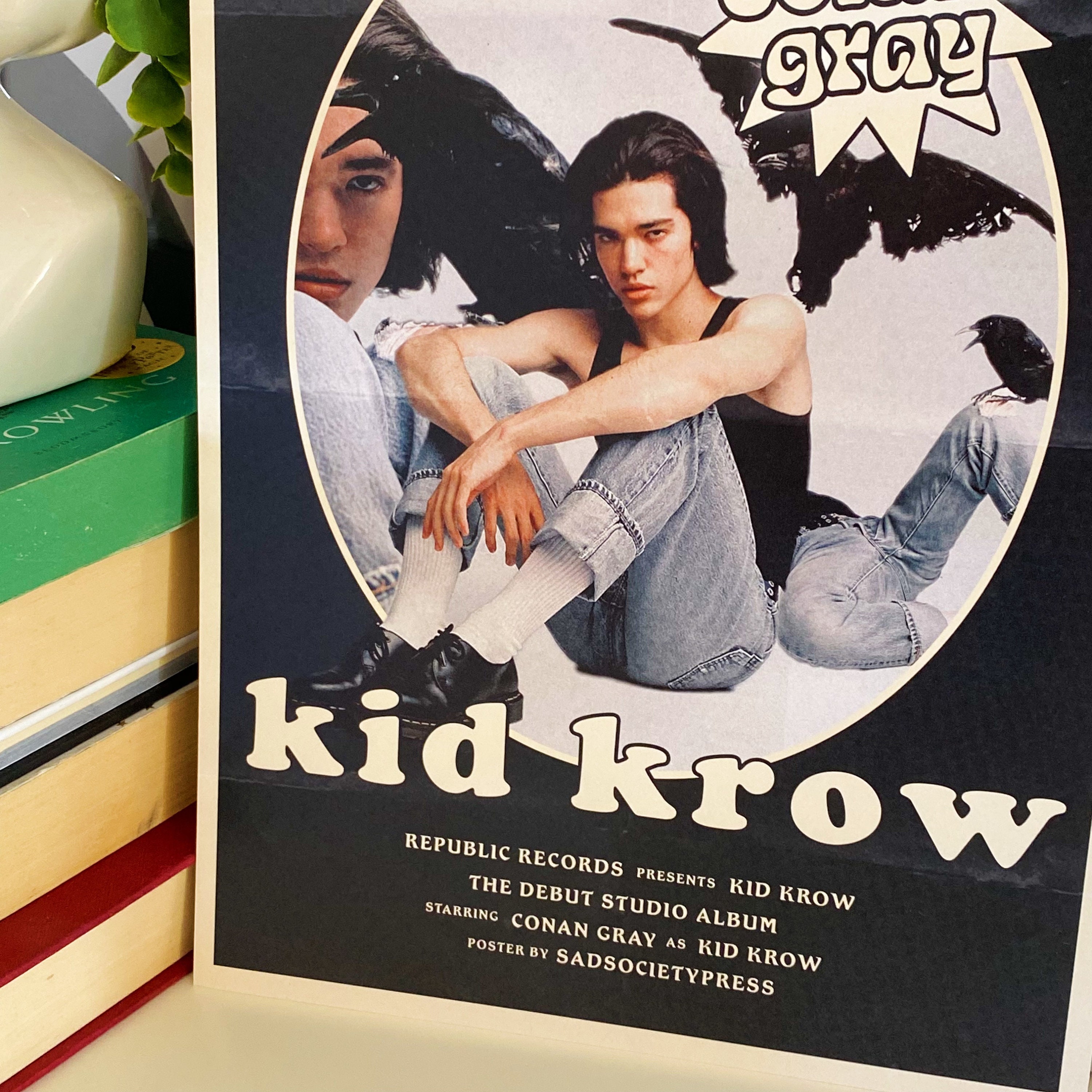 Conan Gray Kid Krow, Retro Movie Poster A4 Print Designed & Sold By Linda