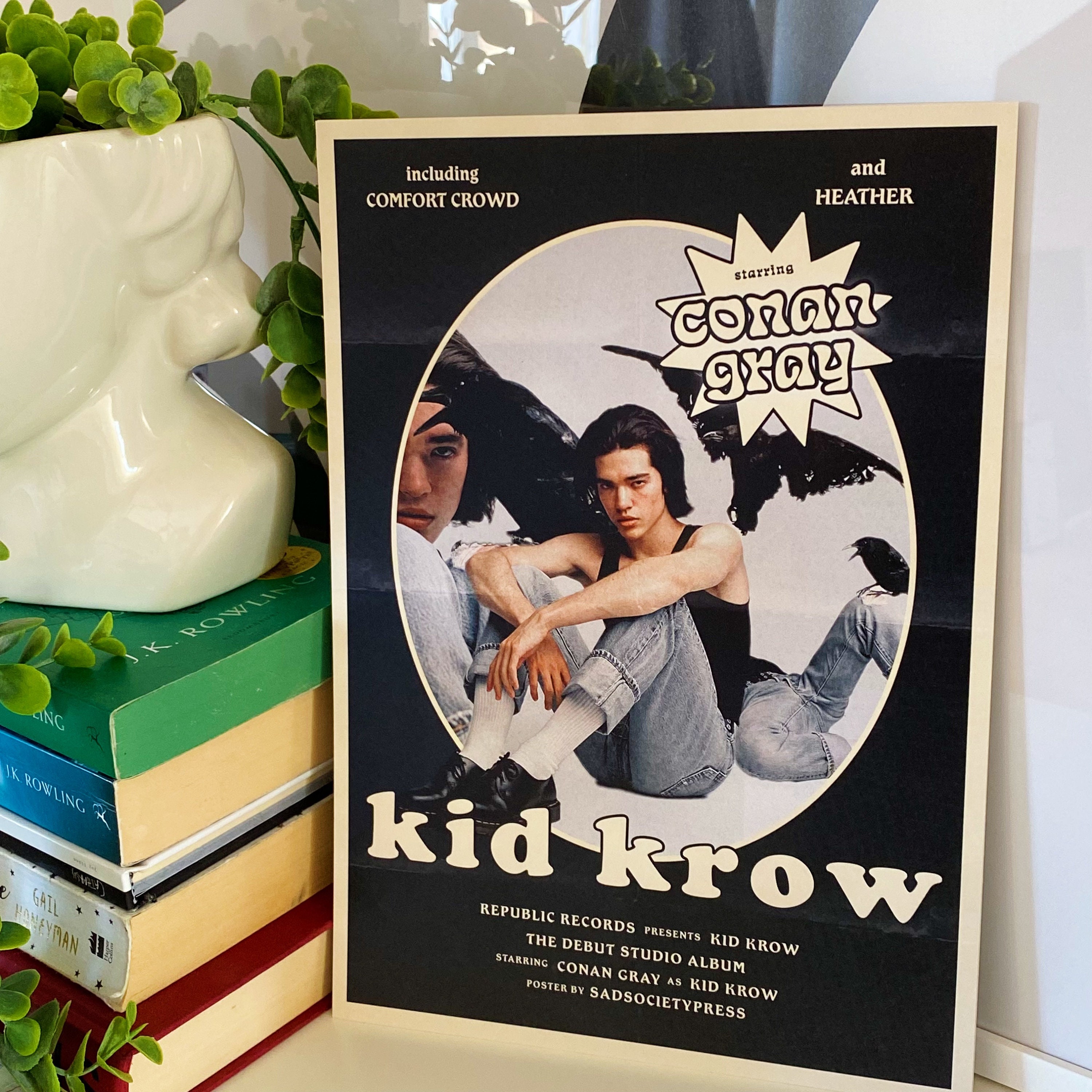 Conan Gray Kid Krow, Retro Movie Poster A4 Print Designed & Sold By Linda