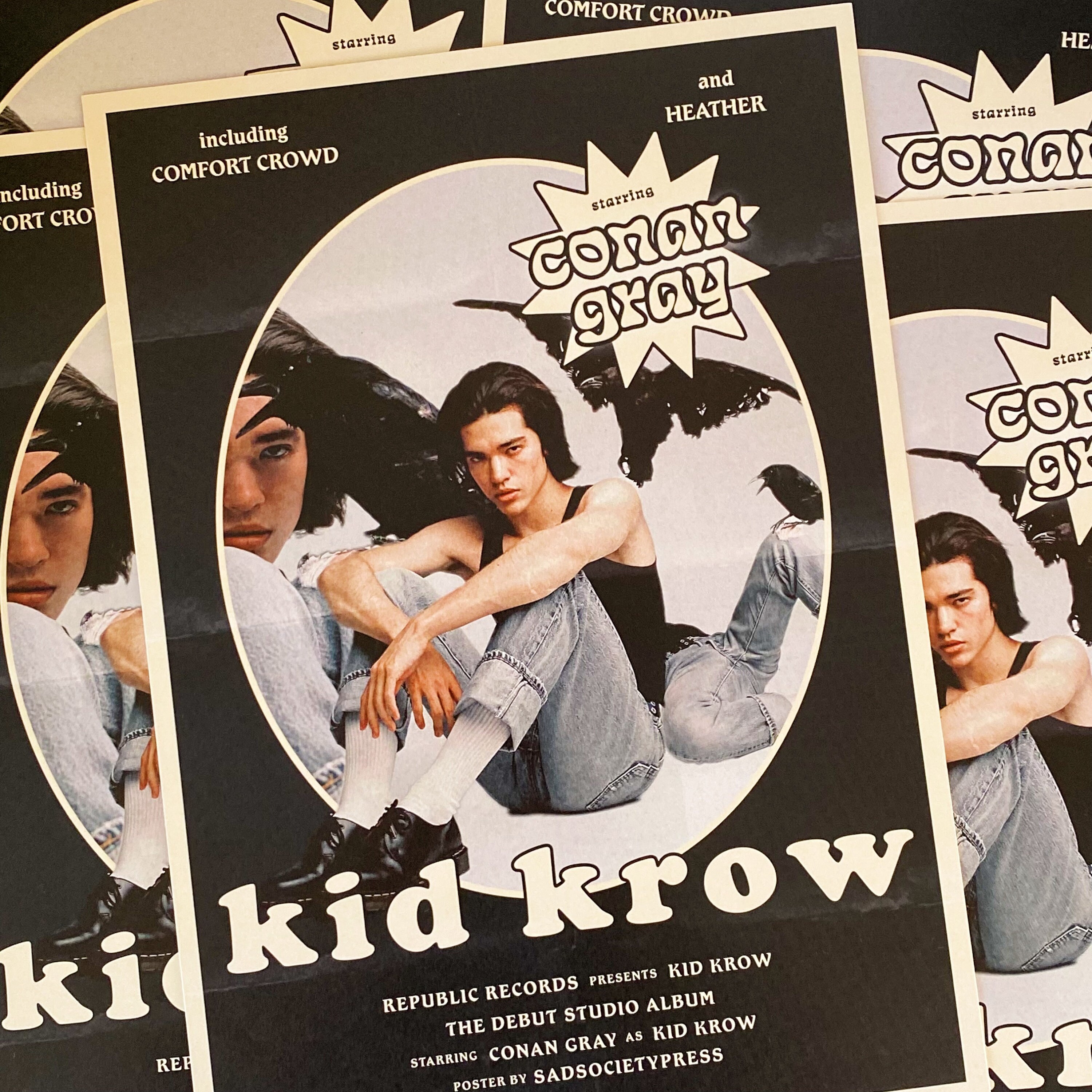 Conan Gray Kid Krow, Retro Movie Poster A4 Print Designed & Sold By Linda
