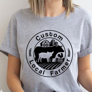 Custom Farm Shirt, Farm Animals Outfit, Personalized Gifts, Local ...