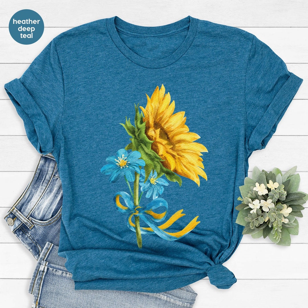 Ukraine Shirt, Ukraine Sunflower Graphic Tees, Ukrainian Crewneck ...