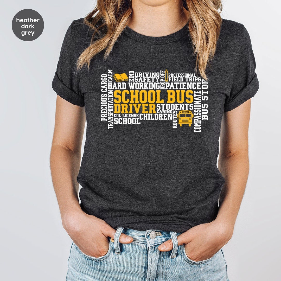 School Bus Driver T-shirt, Back to School Shirt, School Bus Driver Gift ...