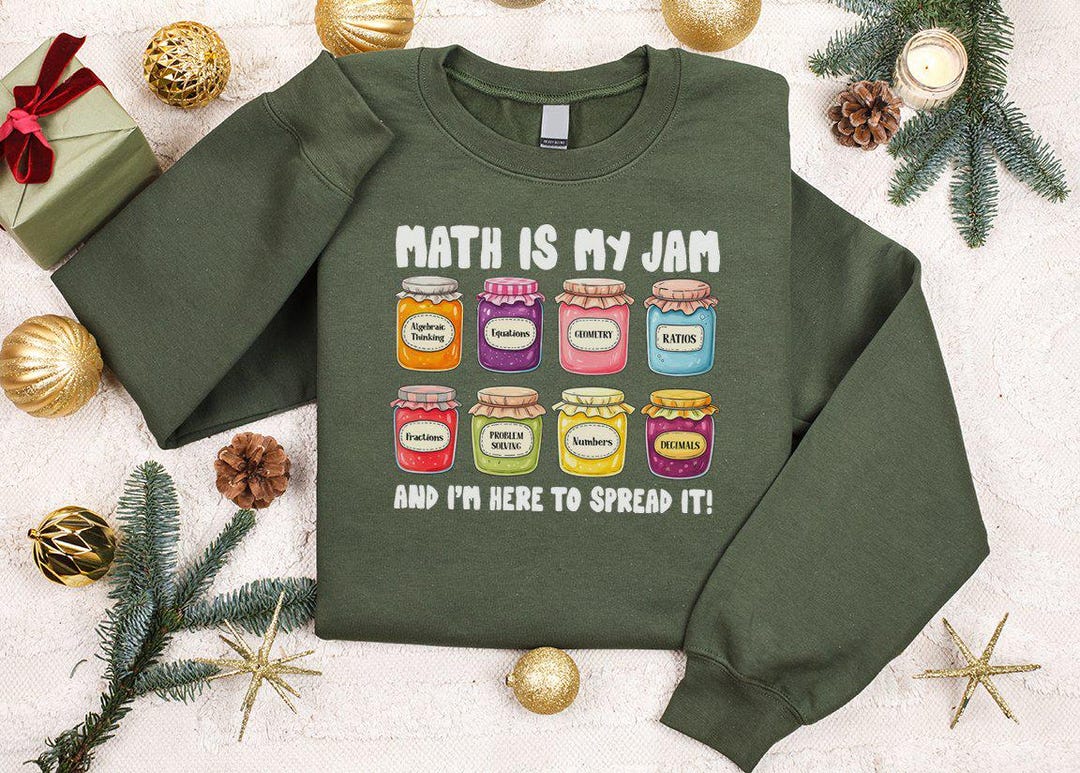 Funny Math Teacher Hoodie, Math is My Jam Sweatshirt, Algebra Geometry ...