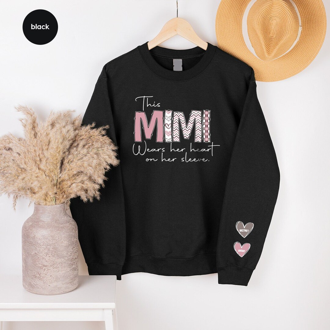 Custom Mimi Sweatshirt, Personalized Mimi Gifts, Valentines Day Shirt ...