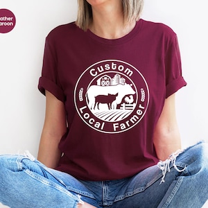 Custom Farm Shirt, Farm Animals Outfit, Personalized Gifts, Local ...