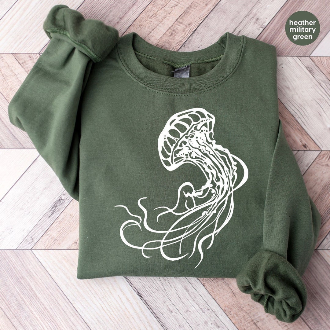 Ocean Marine Life Sweatshirt, Marine Biology Unisex Hoodies, Cute Sea ...