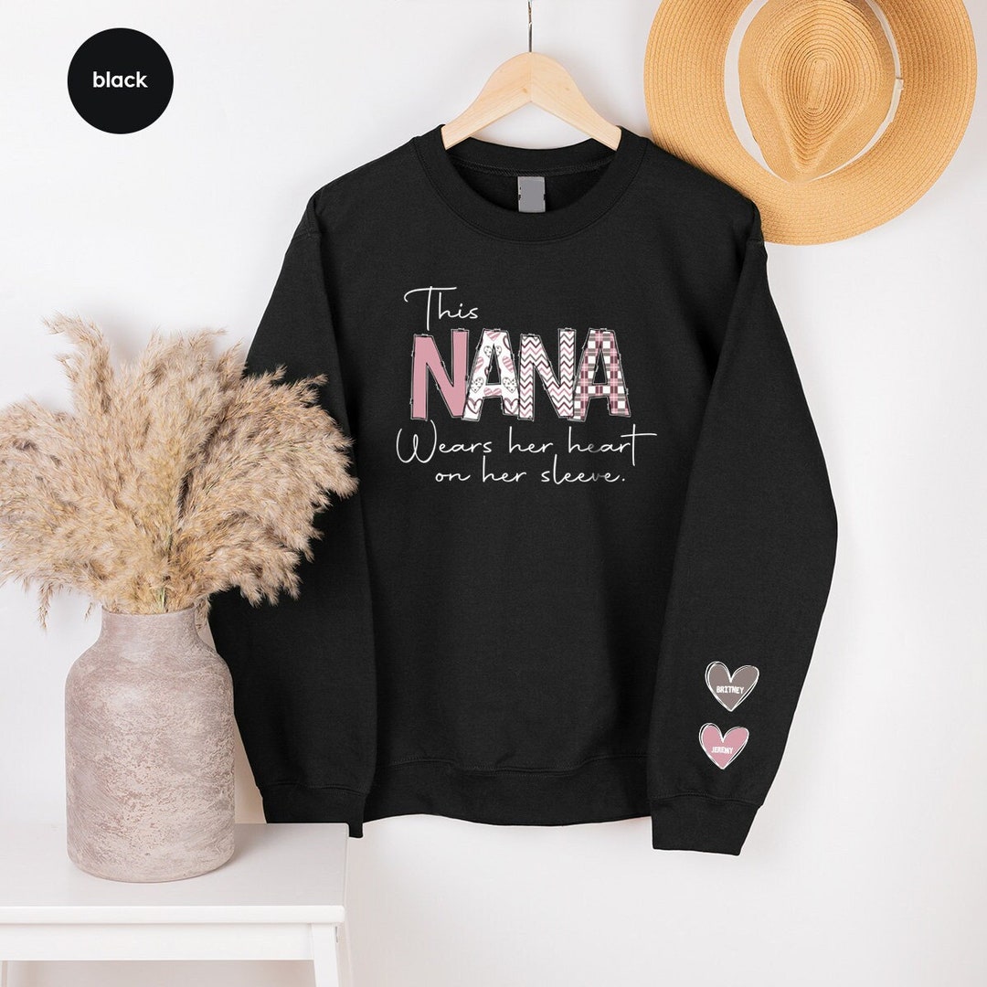 Custom Nana Sweatshirt, Valentines Day Shirt, Personalized Nana Gift ...