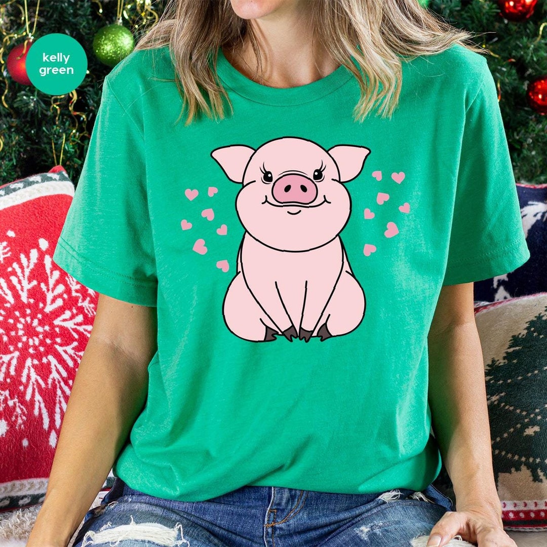 Cute Pig Shirt, Farmer Gifts Shirt, Farm Animals Shirts, Pig Graphic ...