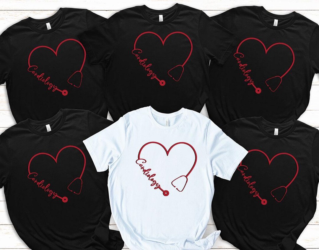 Stethoscope Cardiology Shirt, Stethoscope Heart Shirt, Medical Shirt ...