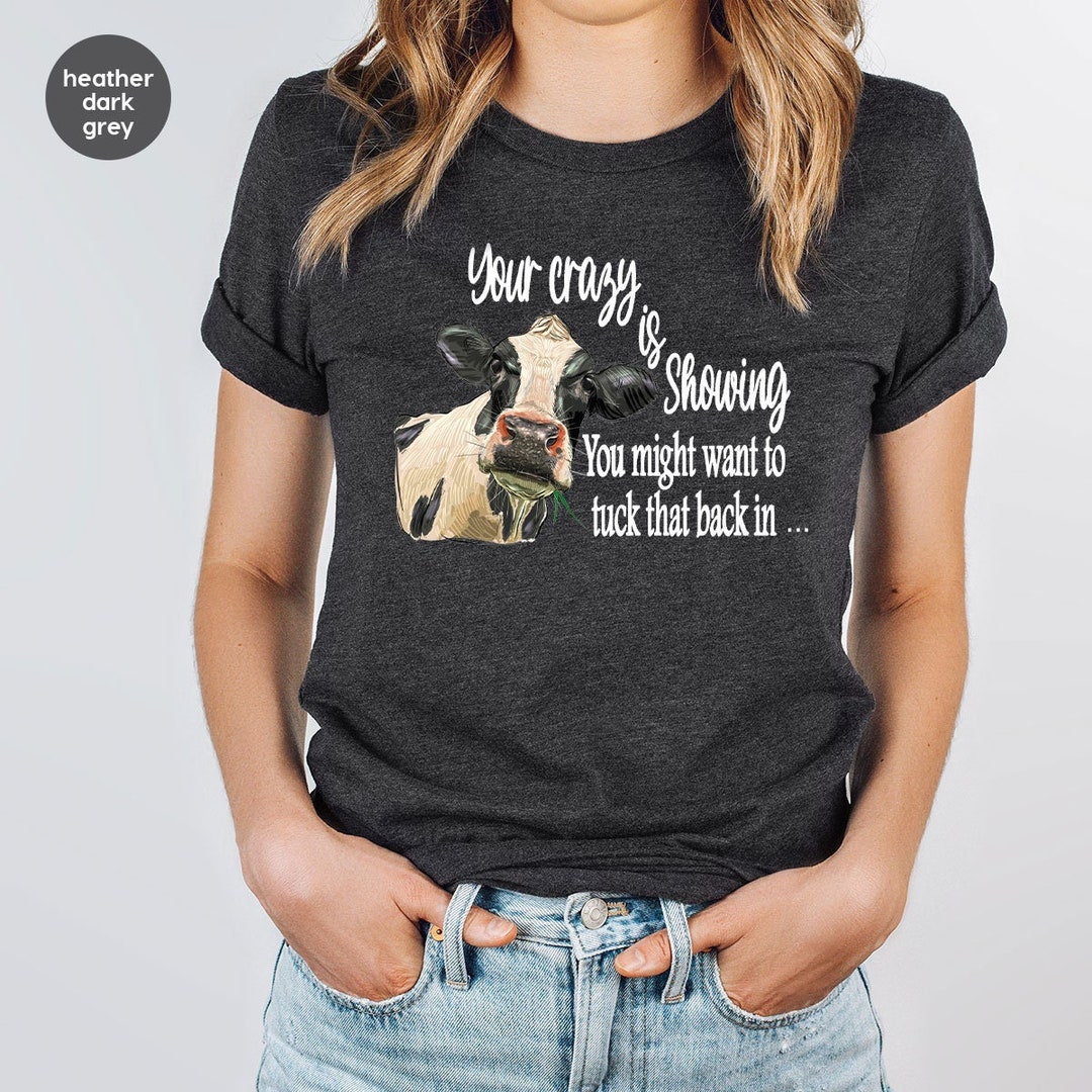 Funny Cow Shirt, Farm Shirt, Cow Graphic Tees, Farmer Vneck Shirt ...