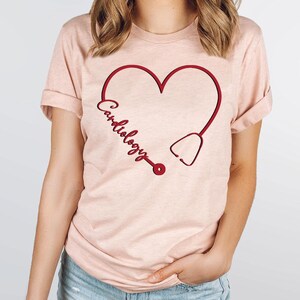 Stethoscope Cardiology Shirt, Stethoscope Heart Shirt, Medical Shirt ...