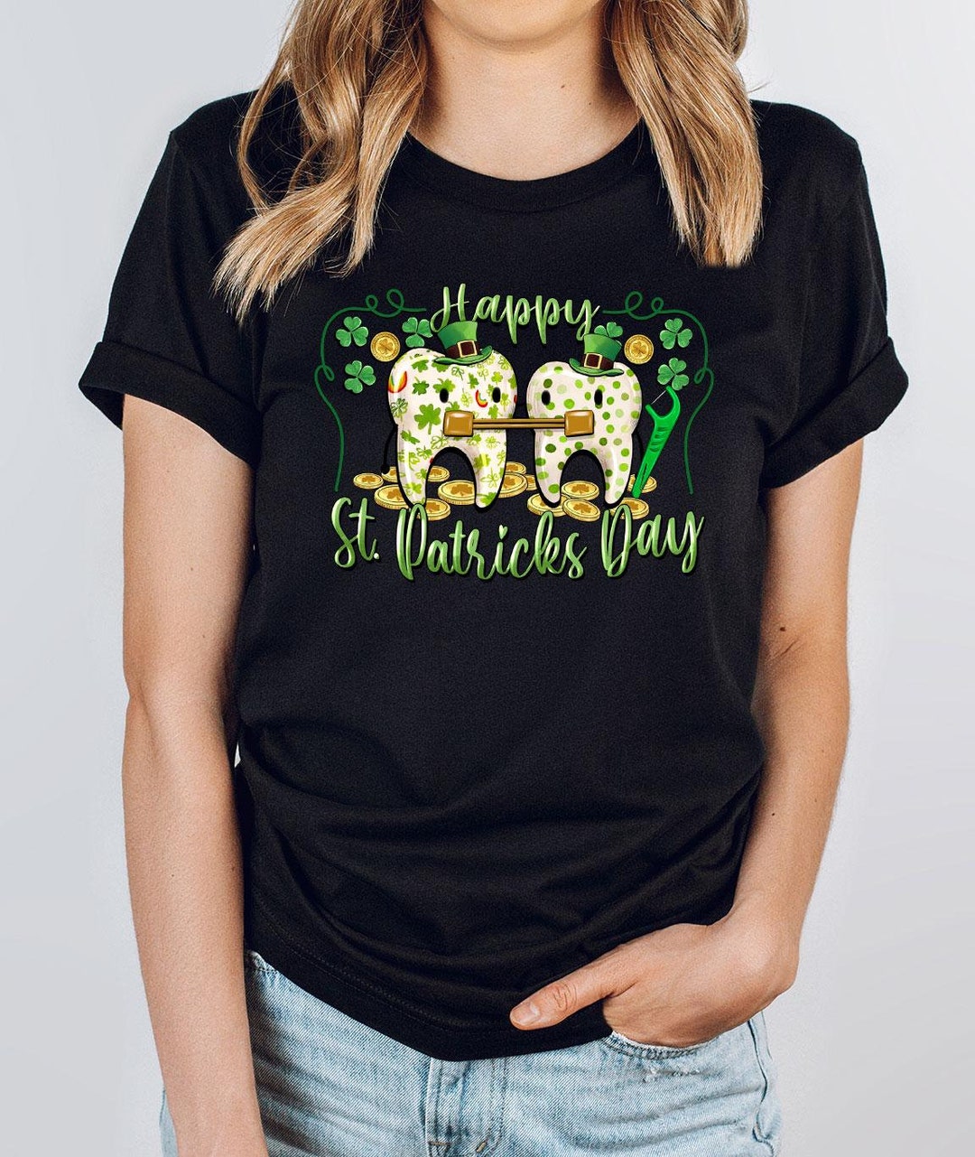 St. Patrick’s Day Dentist Shirt, Lucky Dental Shirt, Lucky Green Toot ...