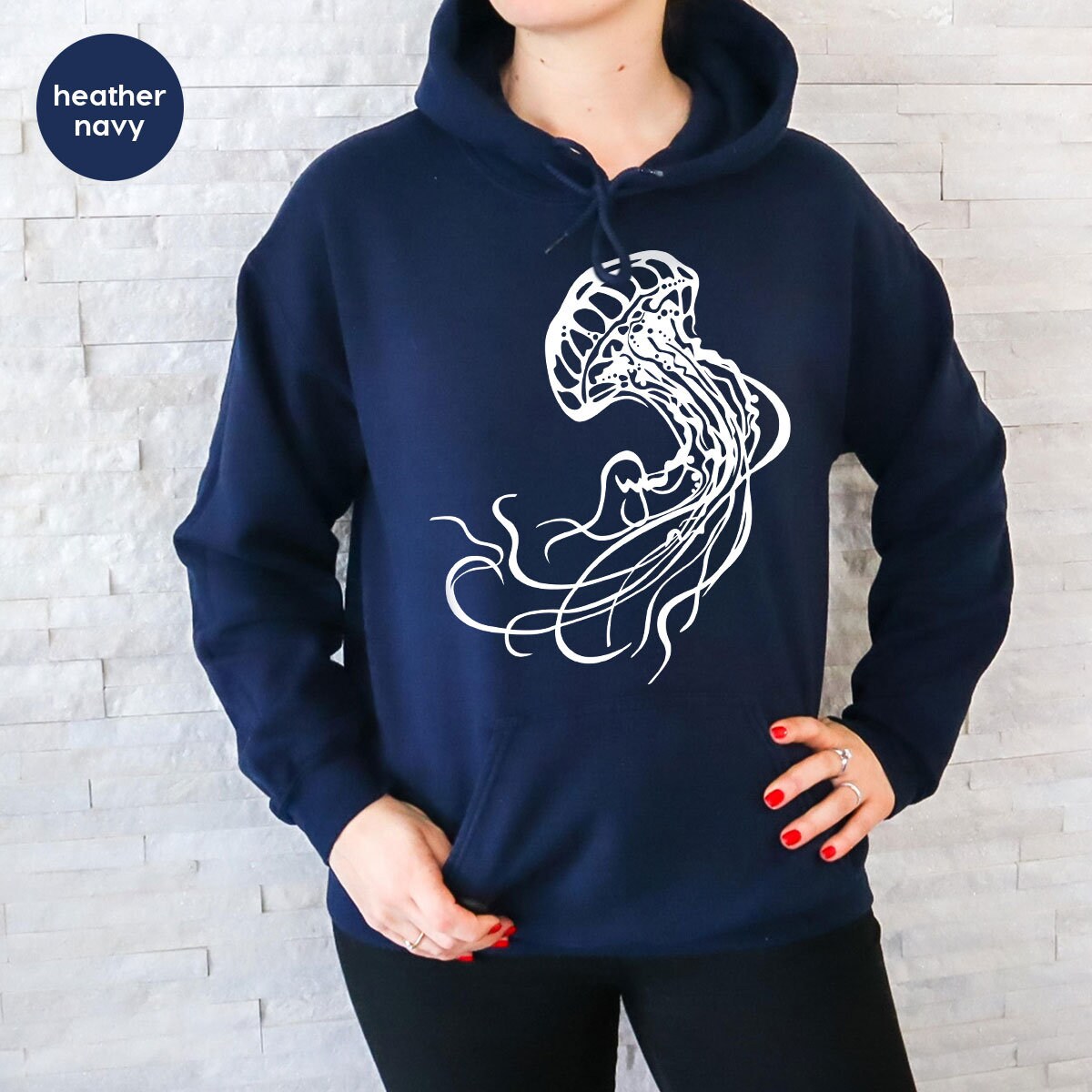 Ocean Marine Life Sweatshirt, Marine Biology Unisex Hoodies, Cute Sea ...