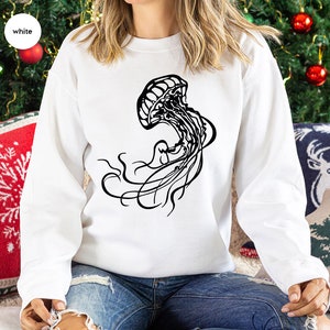 Ocean Marine Life Sweatshirt, Marine Biology Unisex Hoodies, Cute Sea ...