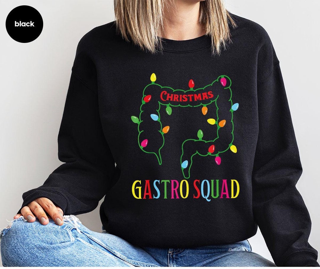 Gastrointestinal Hoodie, Gastro Squad Christmas Longsleeve, Funny ...