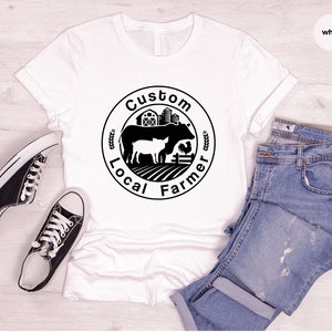 Custom Farm Shirt, Farm Animals Outfit, Personalized Gifts, Local ...