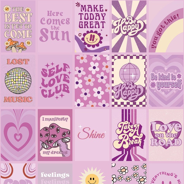 Purple Wall Collage - Etsy