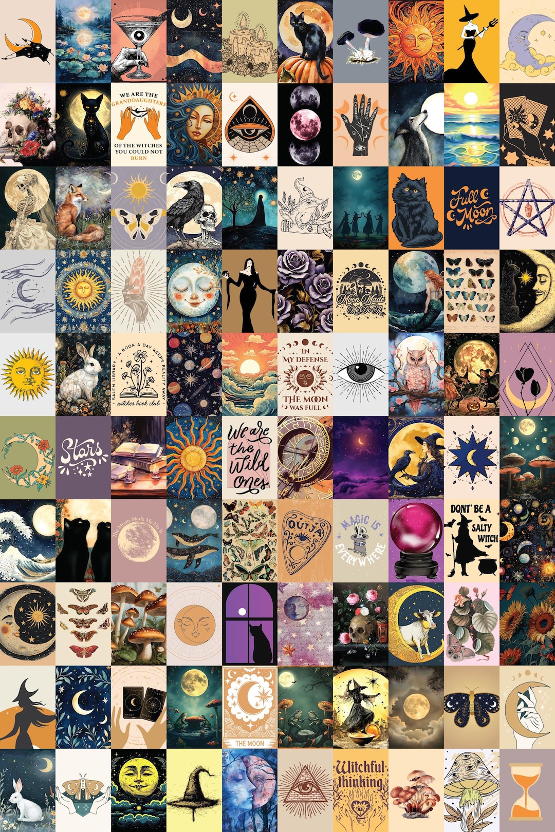 Mystic Witchcore Aesthetic Fairycore Wall Decor- Vintage Poster Wall ...