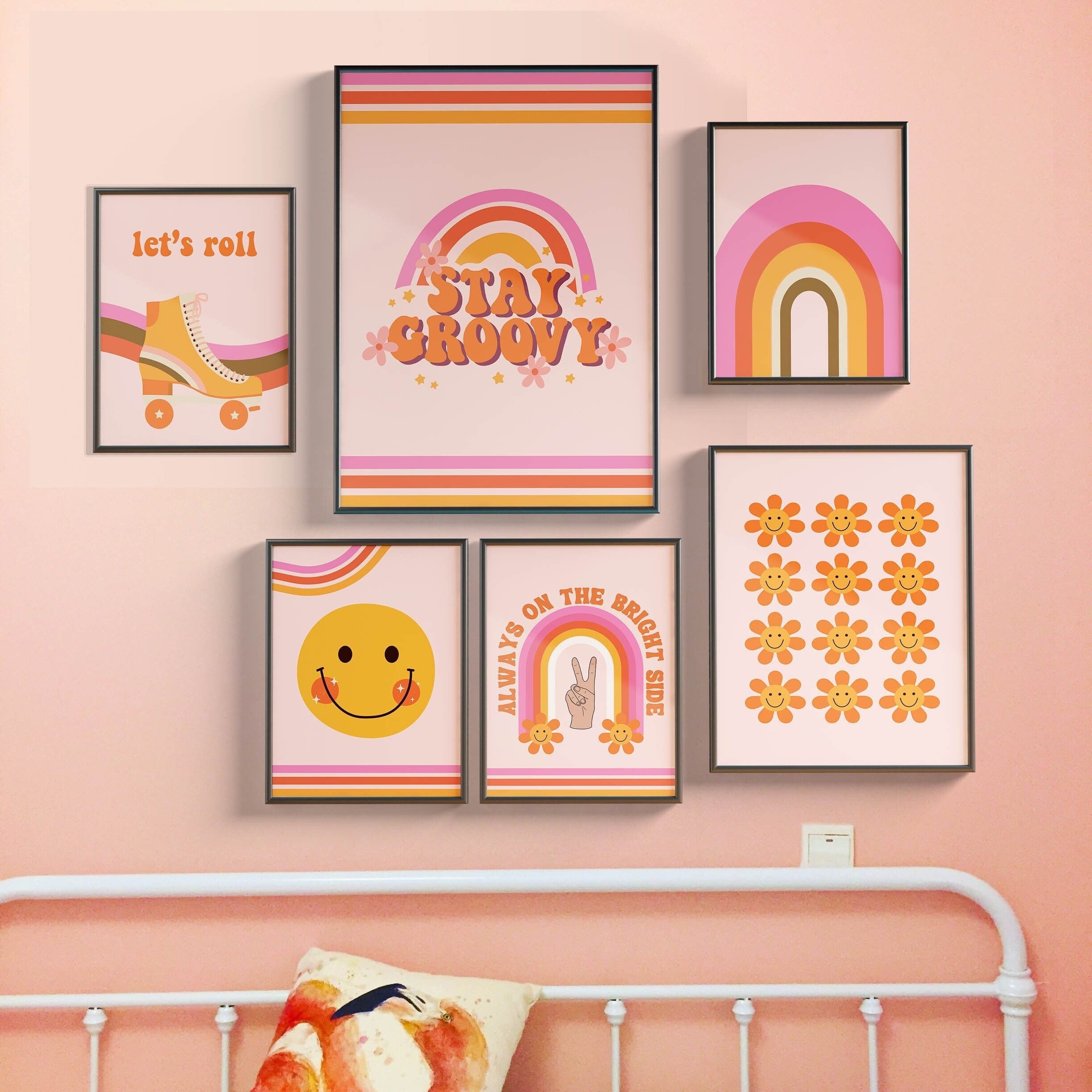 70s Retro Gallery Wall Printable Wall Artretro 70s Prints - Etsy